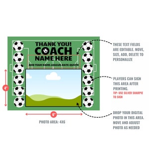 Editable Soccer Coach Gift Printable Instant Digital Download, Thank ...
