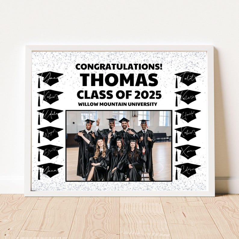 Editable Graduation Group Gift: Photo Certificate Card (digital ...