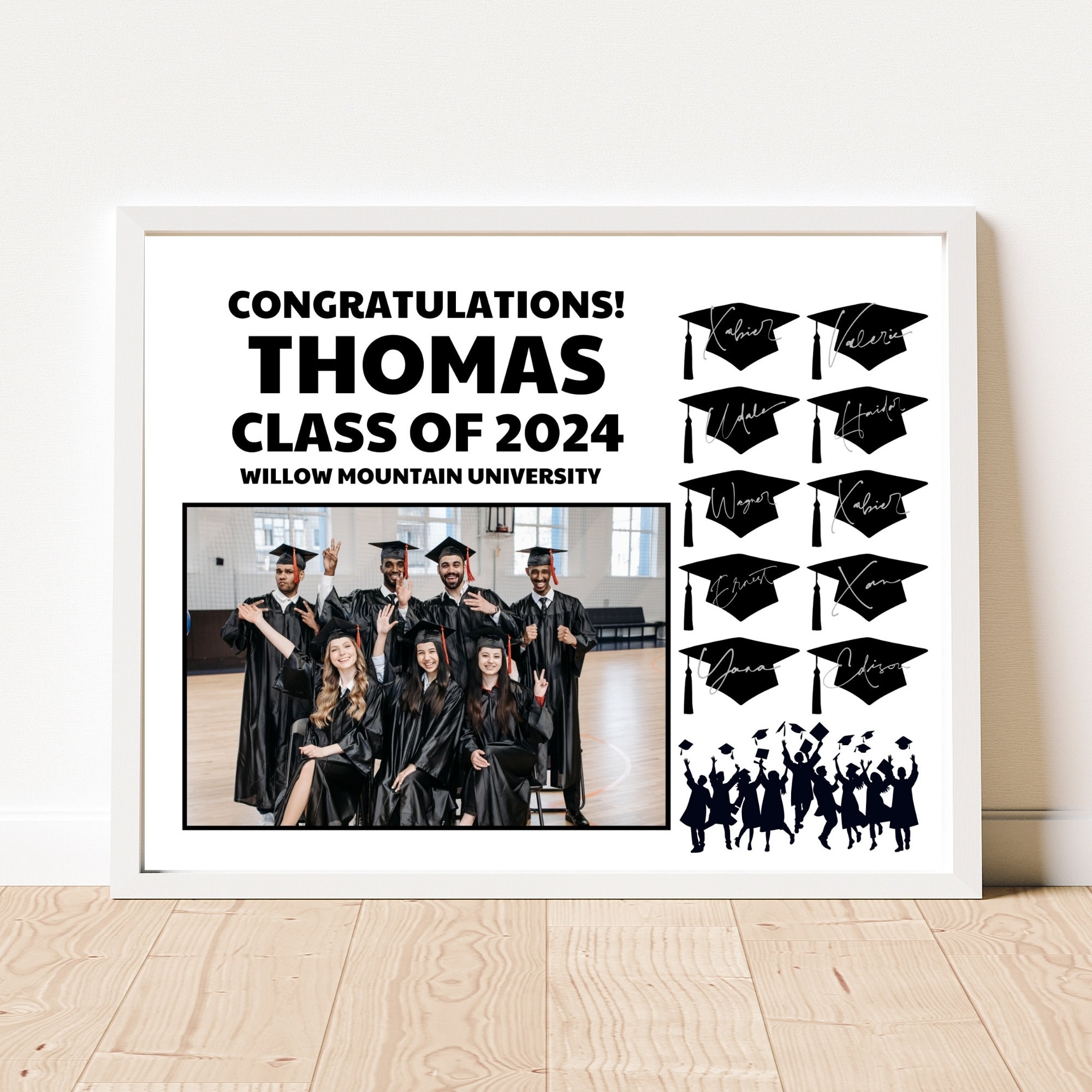 Editable Graduation Group Classmate Gift Printable Digital Download ...