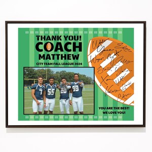 Editable Football Coach Gift Printable Instant Digital Download, Thank ...