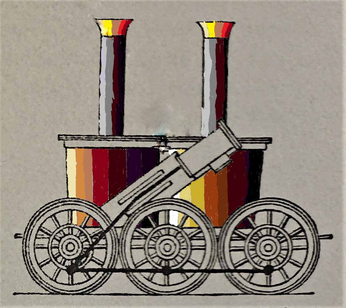 Downloadable Stephenson Locomotive Twin Sisters 1827 Liverpool ...