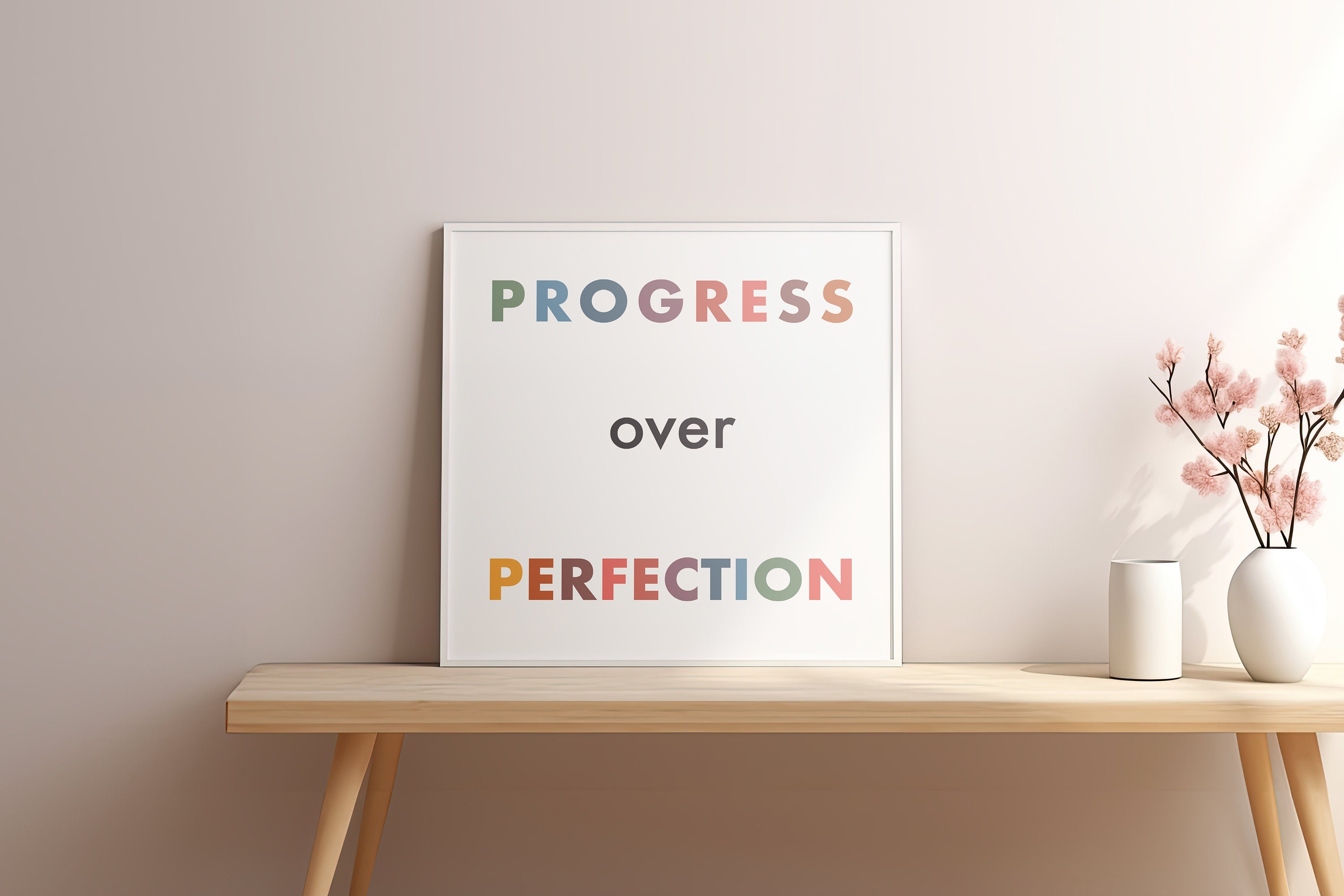 Boho Motivational Classroom Decor Inspirational Office Progress Over ...