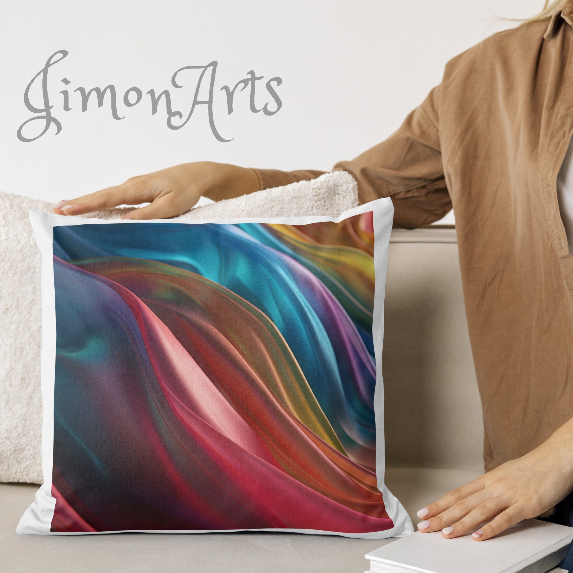 Rainbow Digital Papers, Digital Backdrop, Printable Wall Art, Rainbow ...