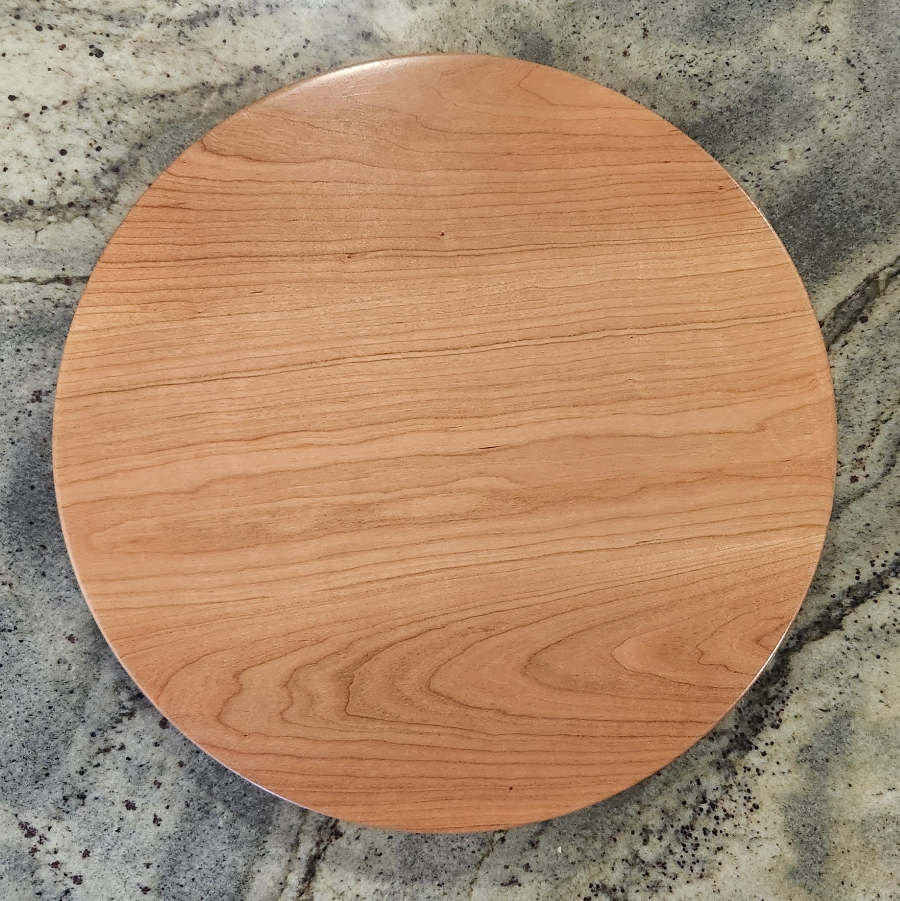 Cherry Lazy Susan - Natural Hardwood Turntable - Family-style Rotating ...