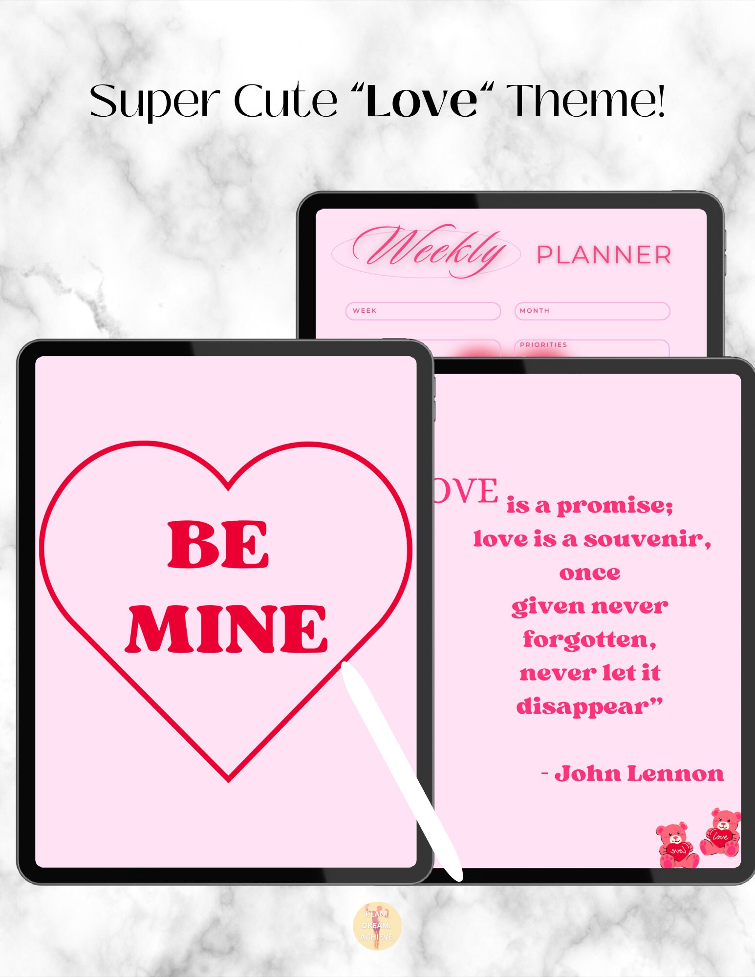 Valentine's Day Weekly Planner Printable, Sweet Love Planner, Weekly ...