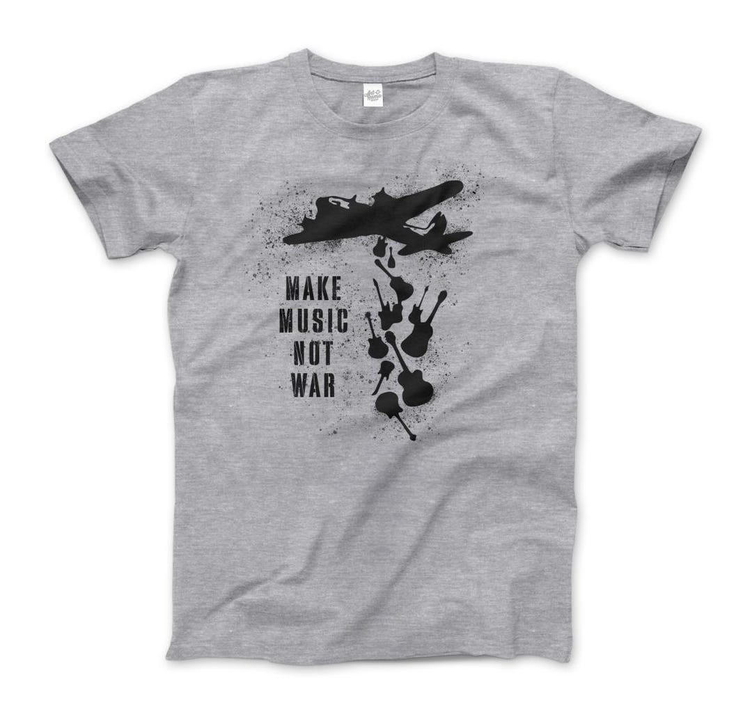 Banksy Make Music Not War Street Art T-shirt - Etsy