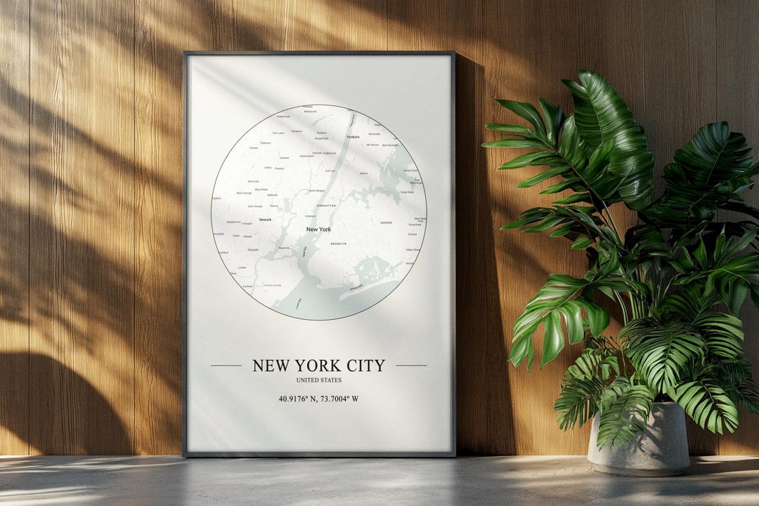 New York City, United States - Minimalist Map Poster - Etsy