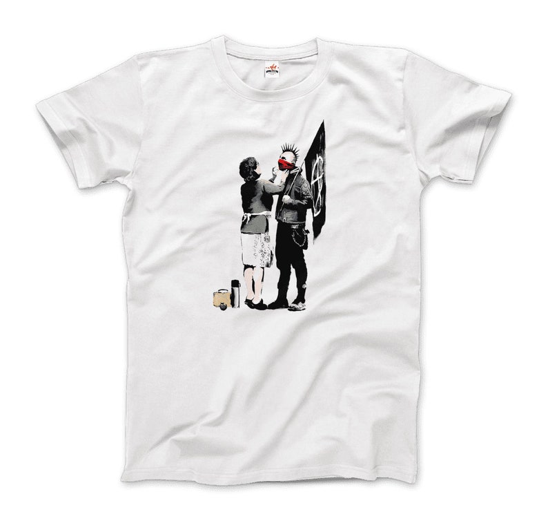 Banksy Anarchist Punk and His Mother Artwork T-shirt - Etsy
