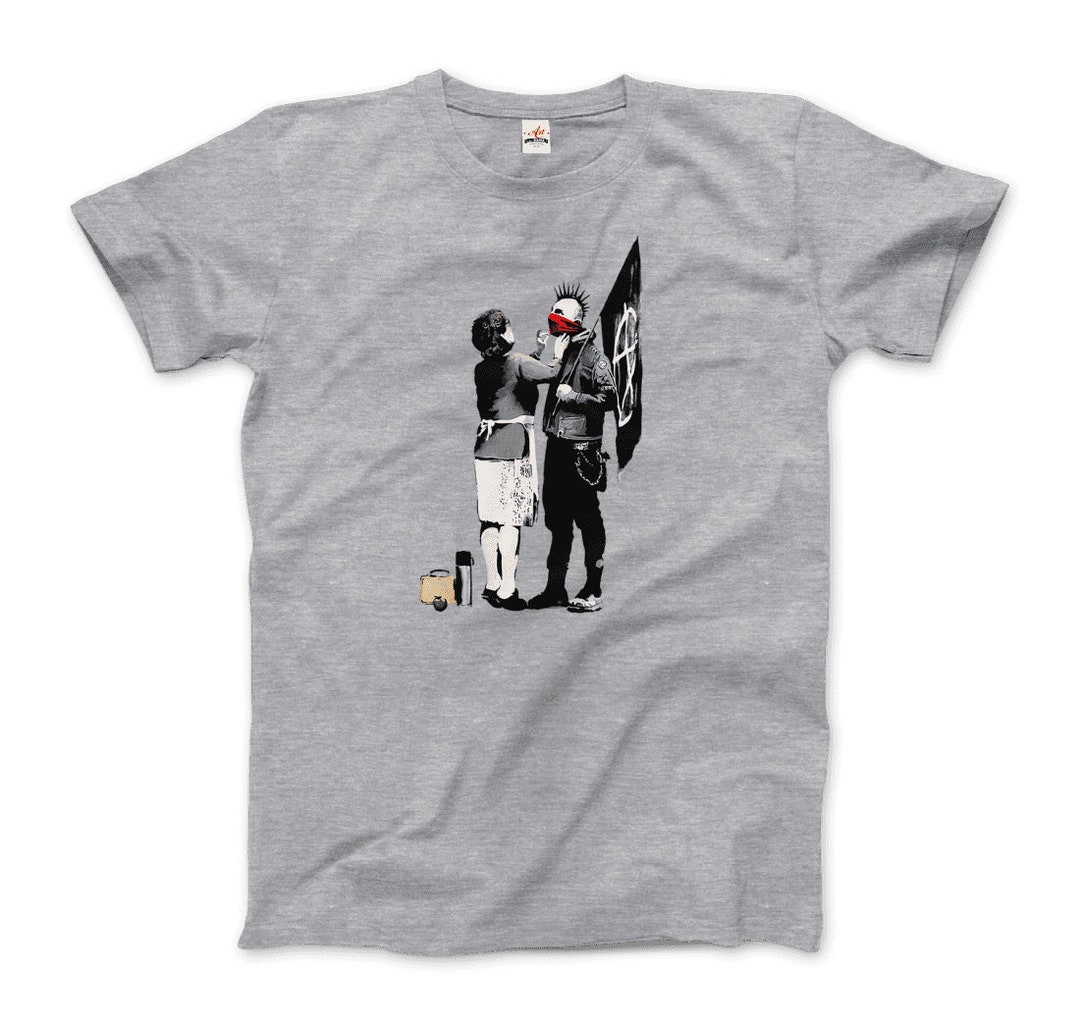 Banksy Anarchist Punk and His Mother Artwork T-shirt - Etsy