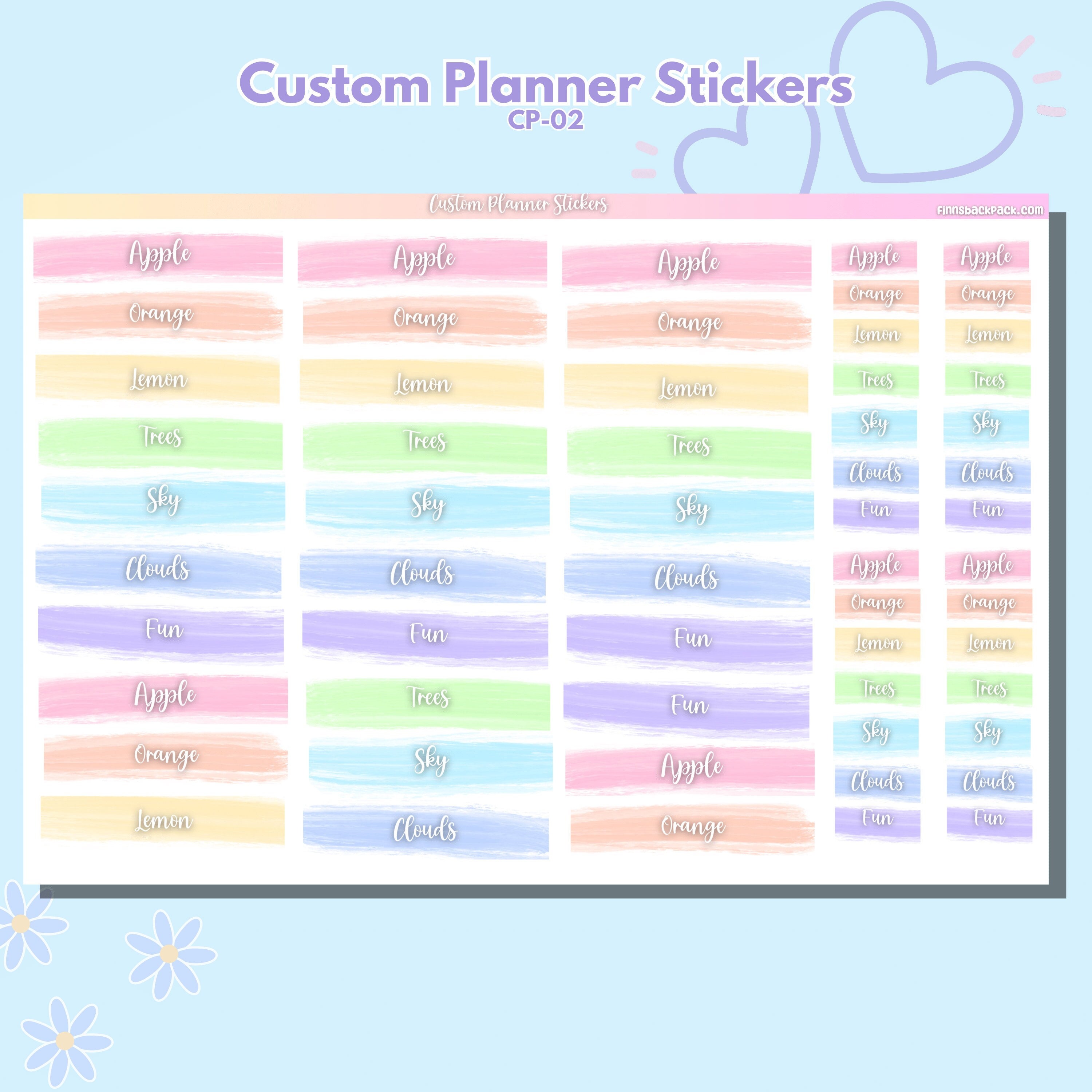 Planner Sticker Sheet Planner Series Journal Stickers Custom ...