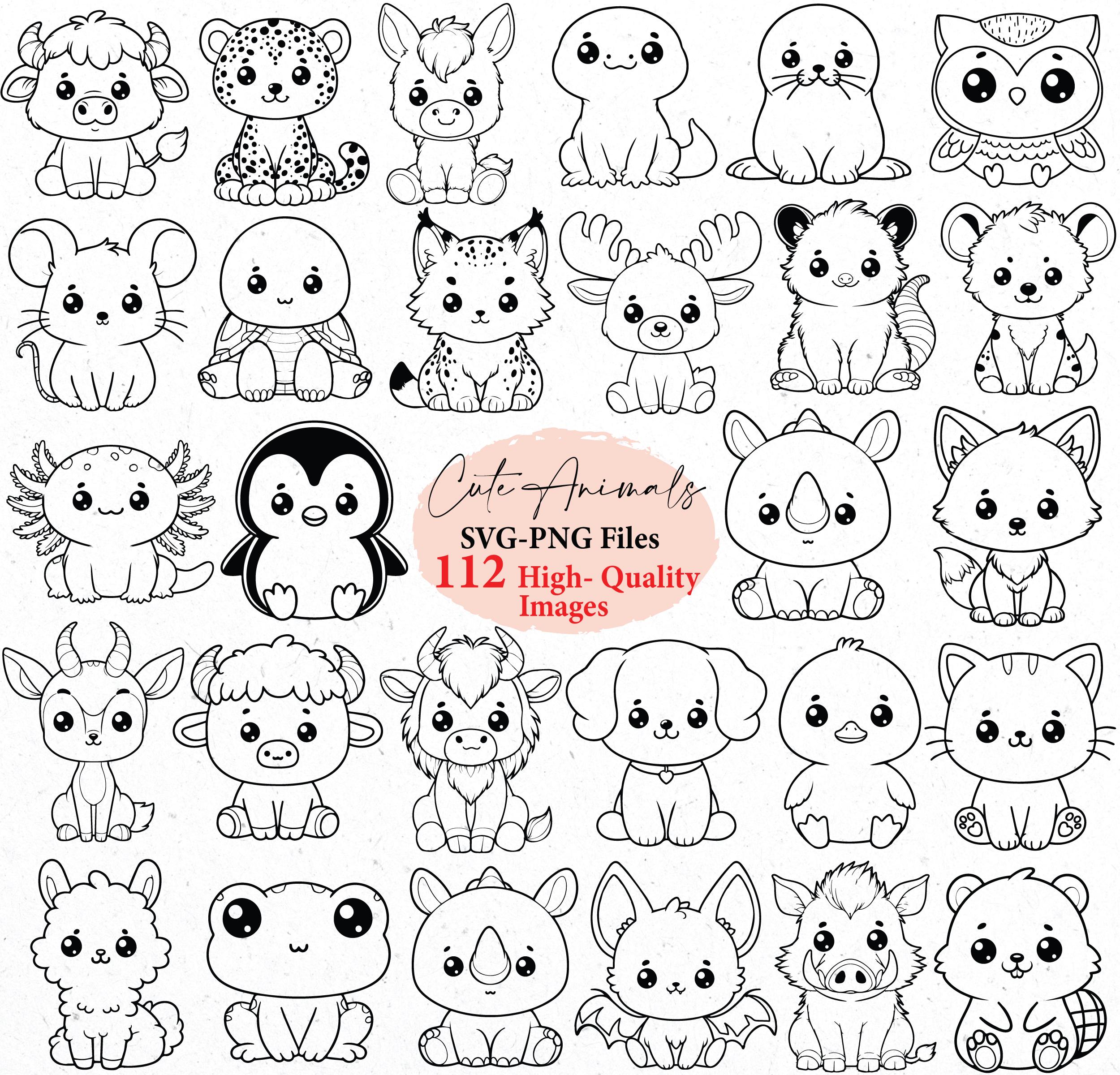 Cute Forest Animals, SVG Bundle, Safari SVG, Svg Cricut, Doodle, Safari ...