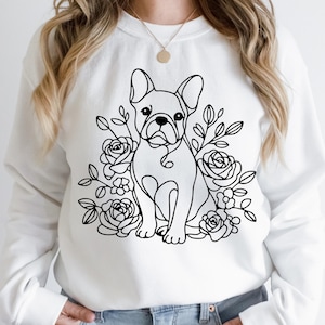 Frenchie Dog Svg, French Bulldog Outline Svg, Dog Svg, Frenchies, Dog ...