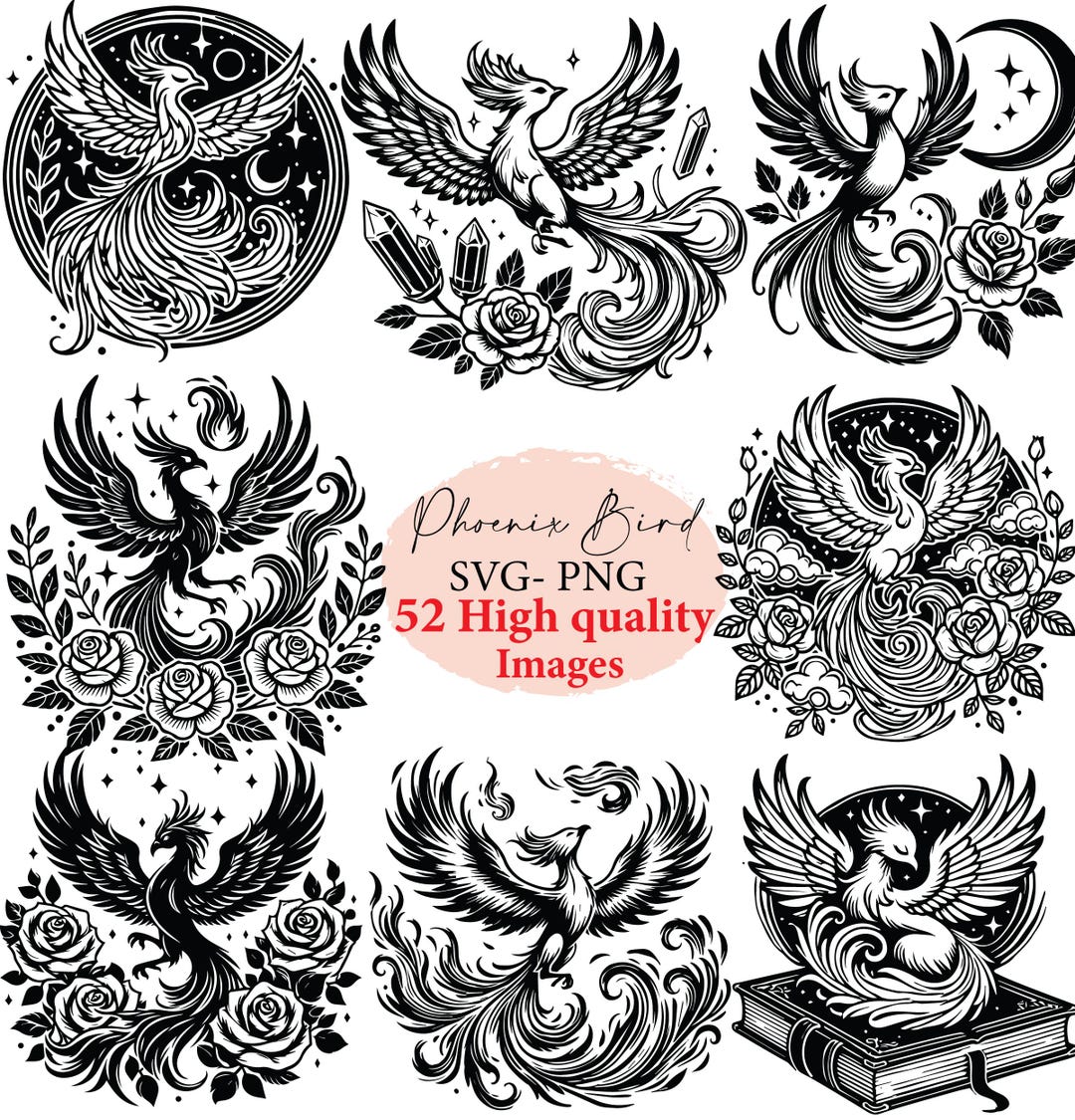 Phoenix, Phoenix Bird, Magical Svg, Bird Svg, Birds Svg, Bird Clipart ...
