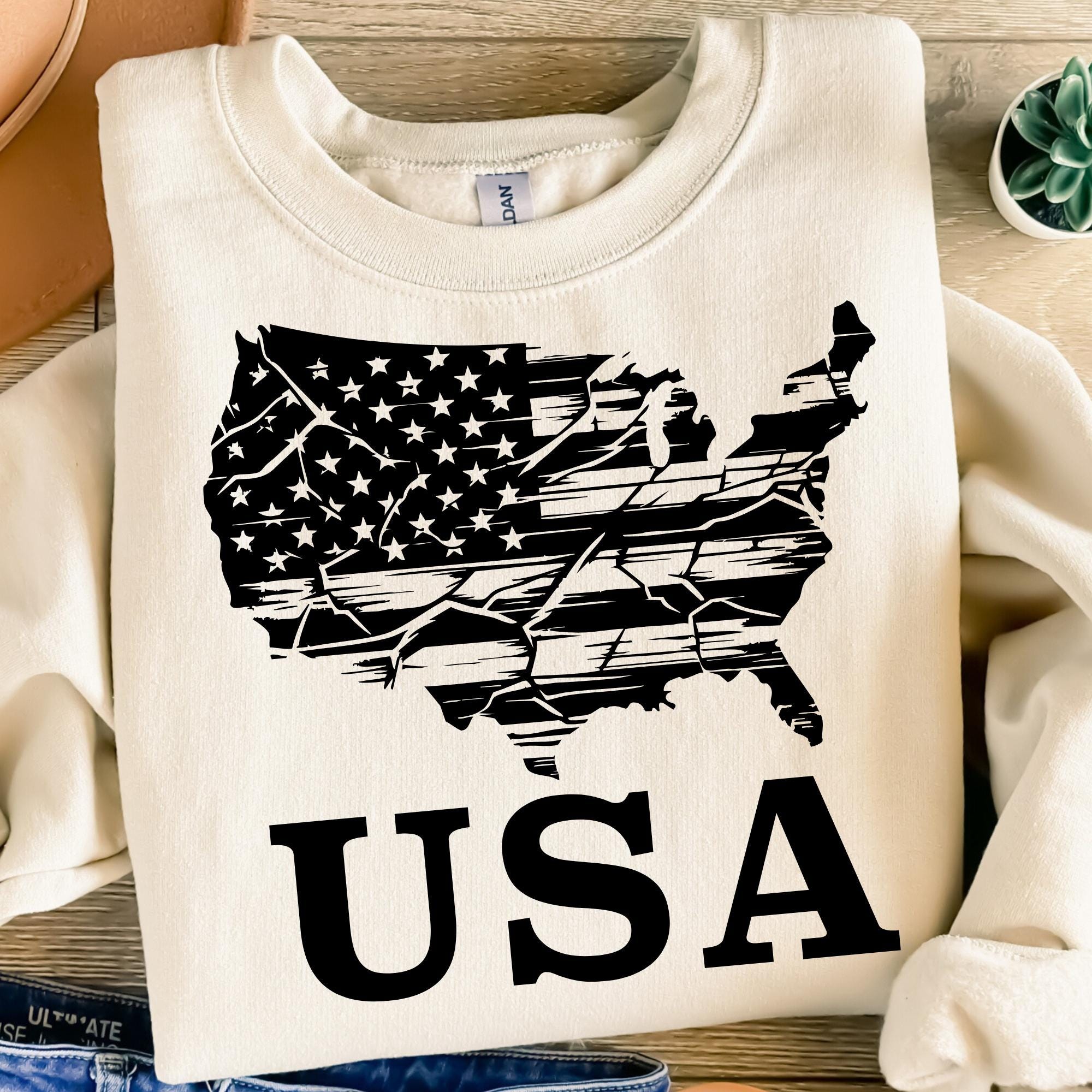 American Flag SVG, Distressed USA Flag, USA Flag Svg Bundle, United ...