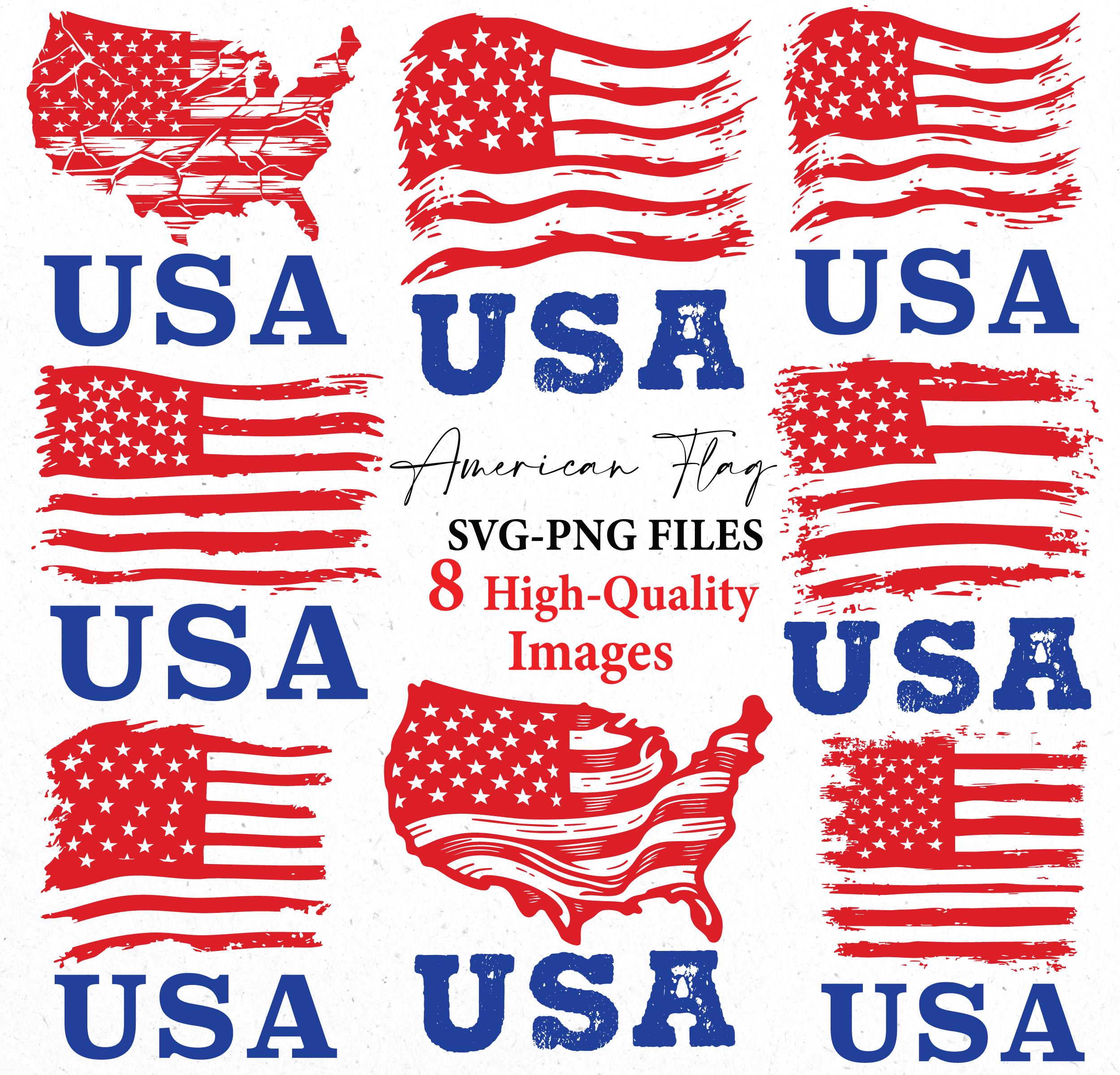 American Flag SVG, Distressed USA Flag, USA Flag Svg Bundle, United ...