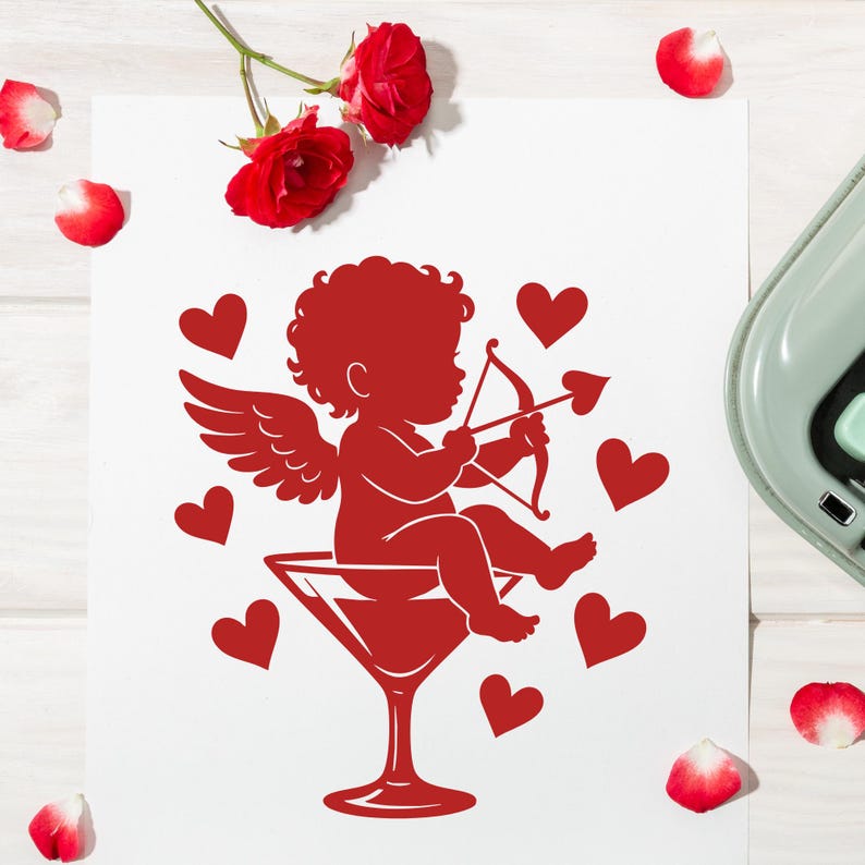 Lindo Cupido SVG, Cupido PNG, paquete de Cupido SVG, silueta SVG ...