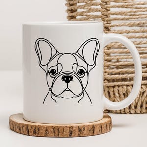 Frenchie Dog Svg, French Bulldog Outline Svg, Dog Svg, Frenchies, Dog ...