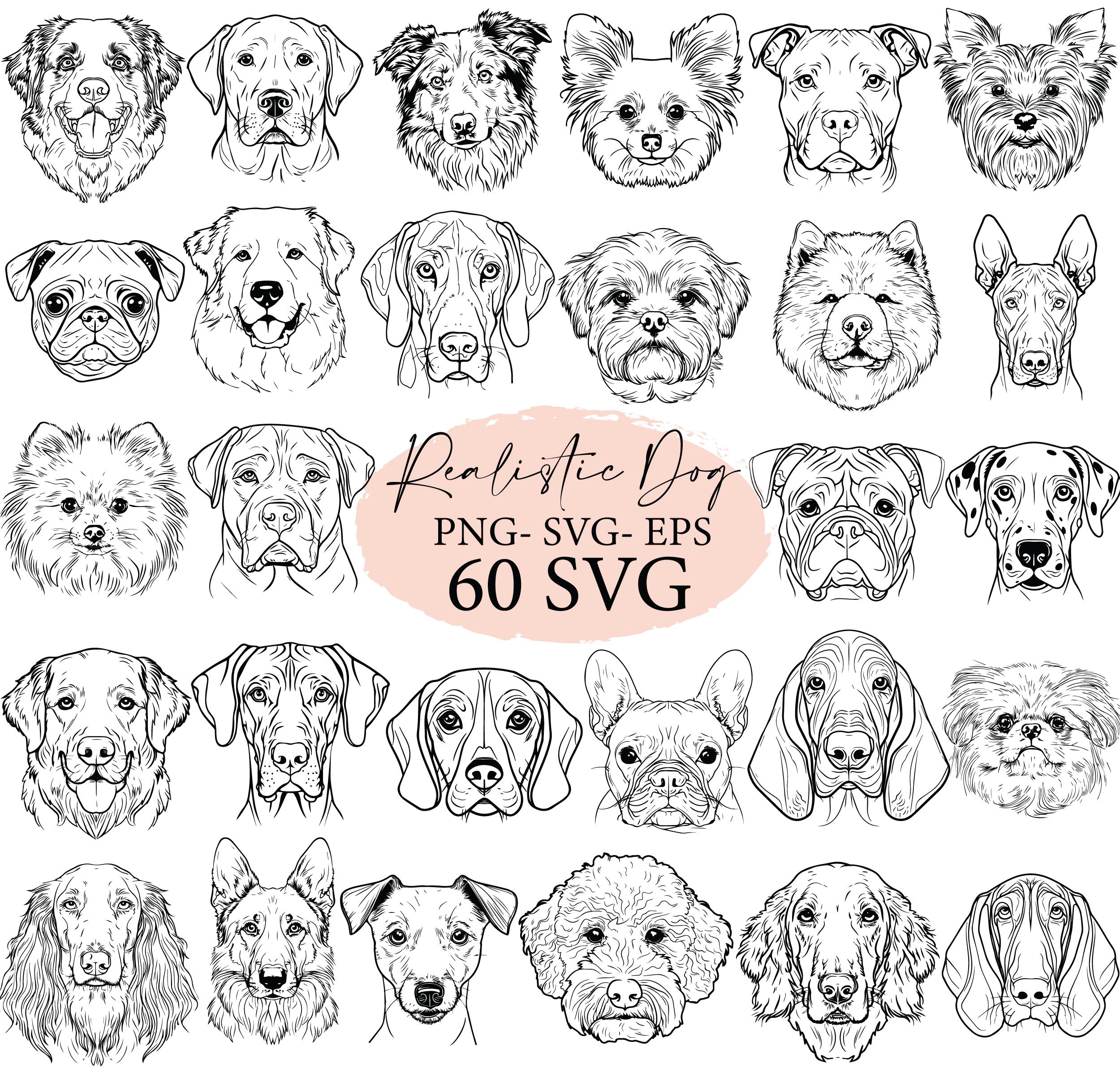 Dog Svg, Dog Outline, Svg Bundle, Svg Files, Svg Cricut, Dog Lover,dog ...