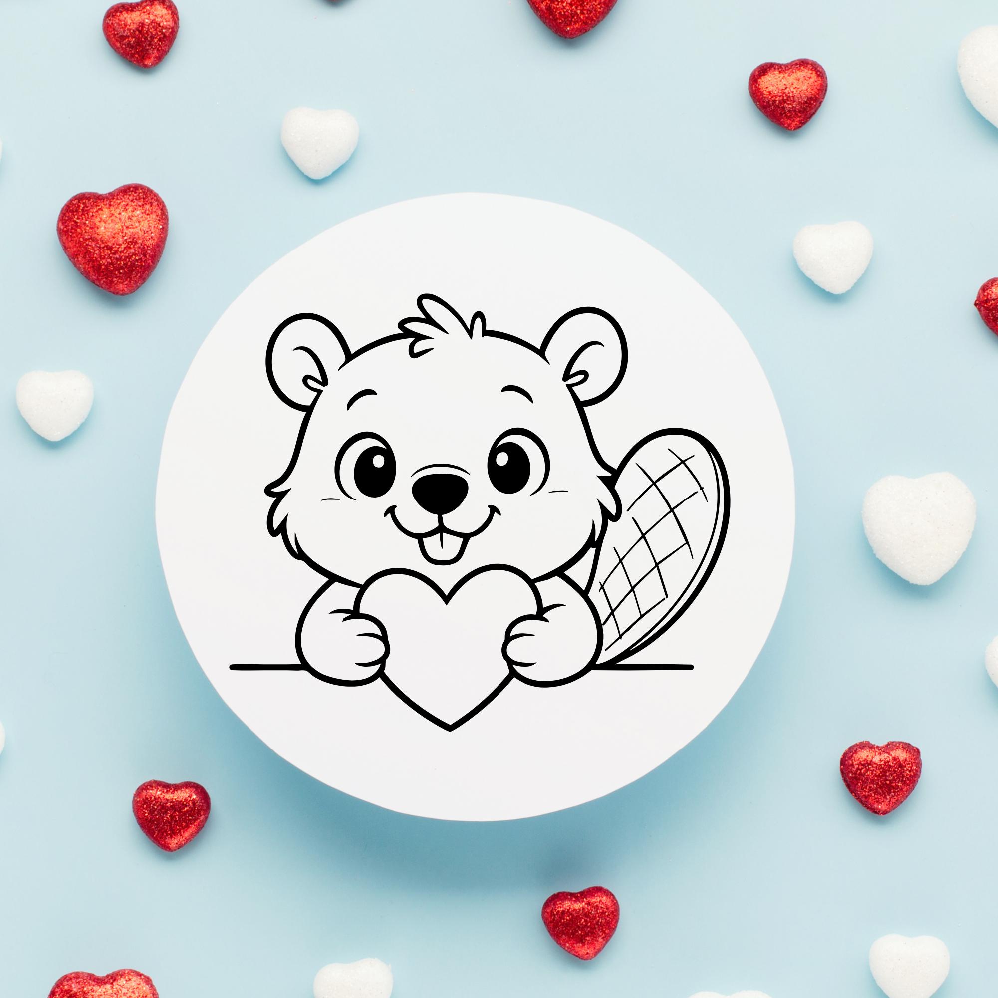 Valentine's Animal Peeking Svg, Cute Animals Svg, Animals Svg, Cute ...