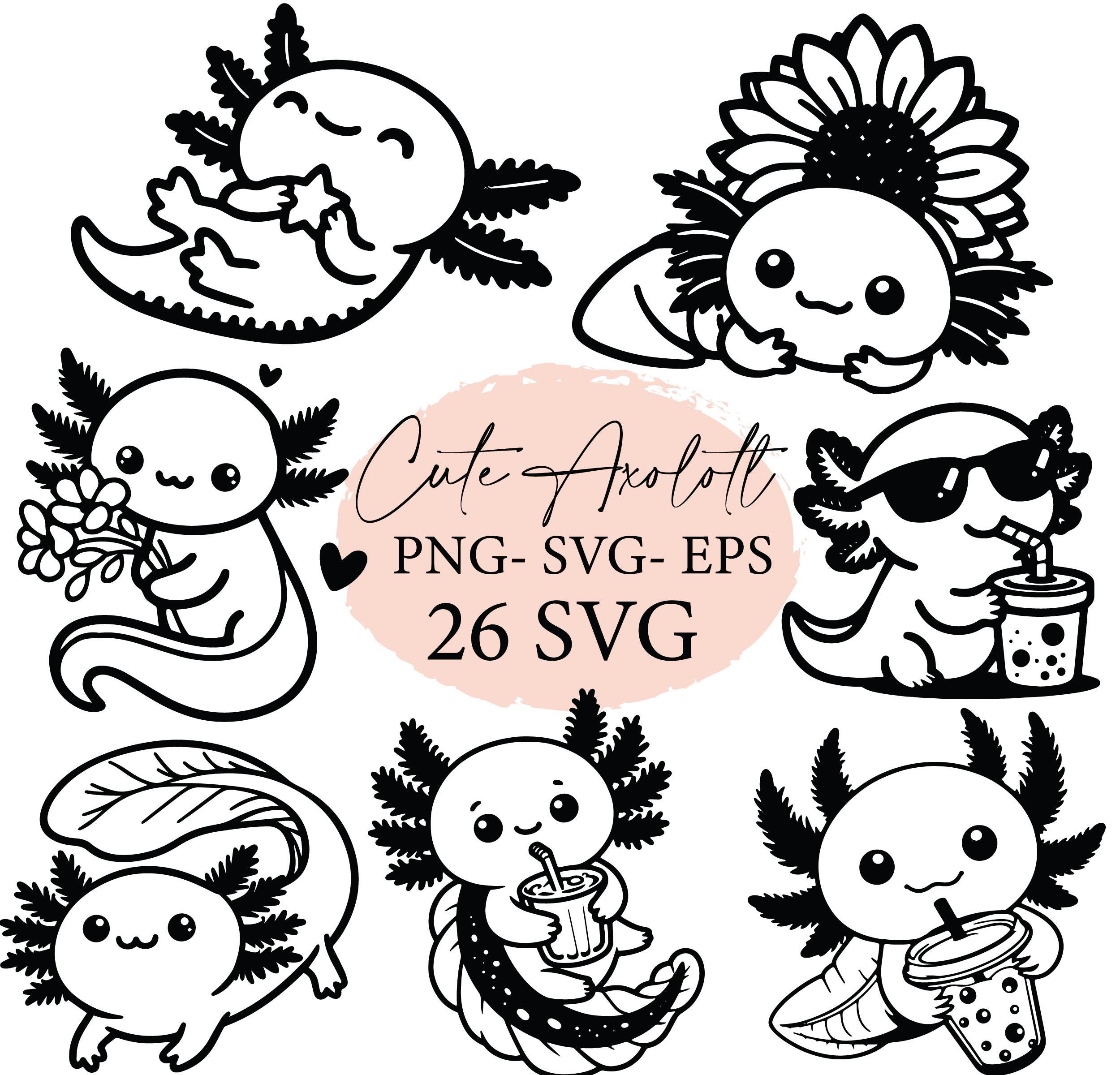 Axolotl, Cute Axolotl Png, Axolotl Svg, Cute Animals, Shirt Design,svg ...