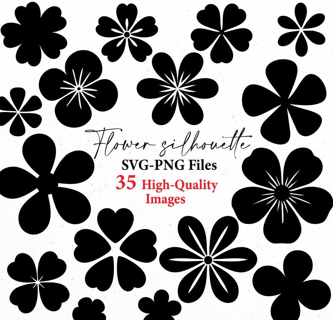 Flowers Svg, Flower Silhouette ,SVG Bundle, Flower Petal SVG, Svg ...