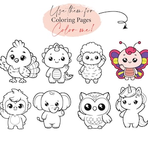 Cute Forest Animals Waving, SVG Bundle, Safari SVG, Doodle Svg, Safari ...