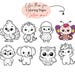 Cute Forest Animals Waving, SVG Bundle, Safari SVG, Doodle Svg, Safari ...