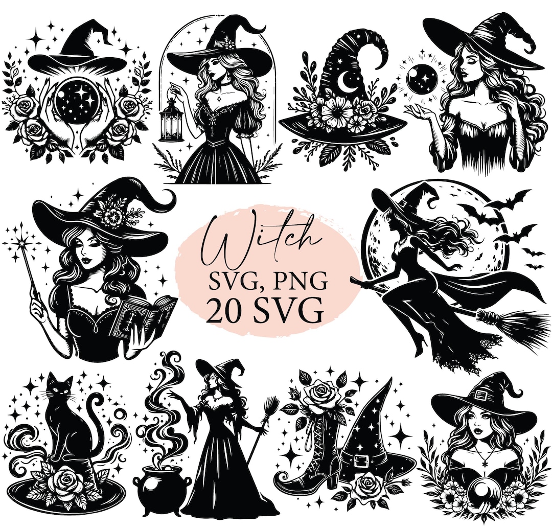 Witch Svg, Halloween Svg, Beautiful Witch Svg, Witch Shirt Png, Witch ...