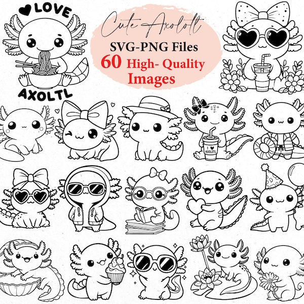 Axolotl Cricut Files - Etsy