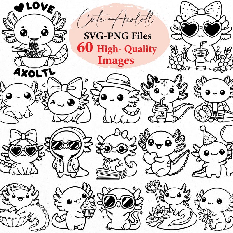 Axolotl Images Svg - Etsy