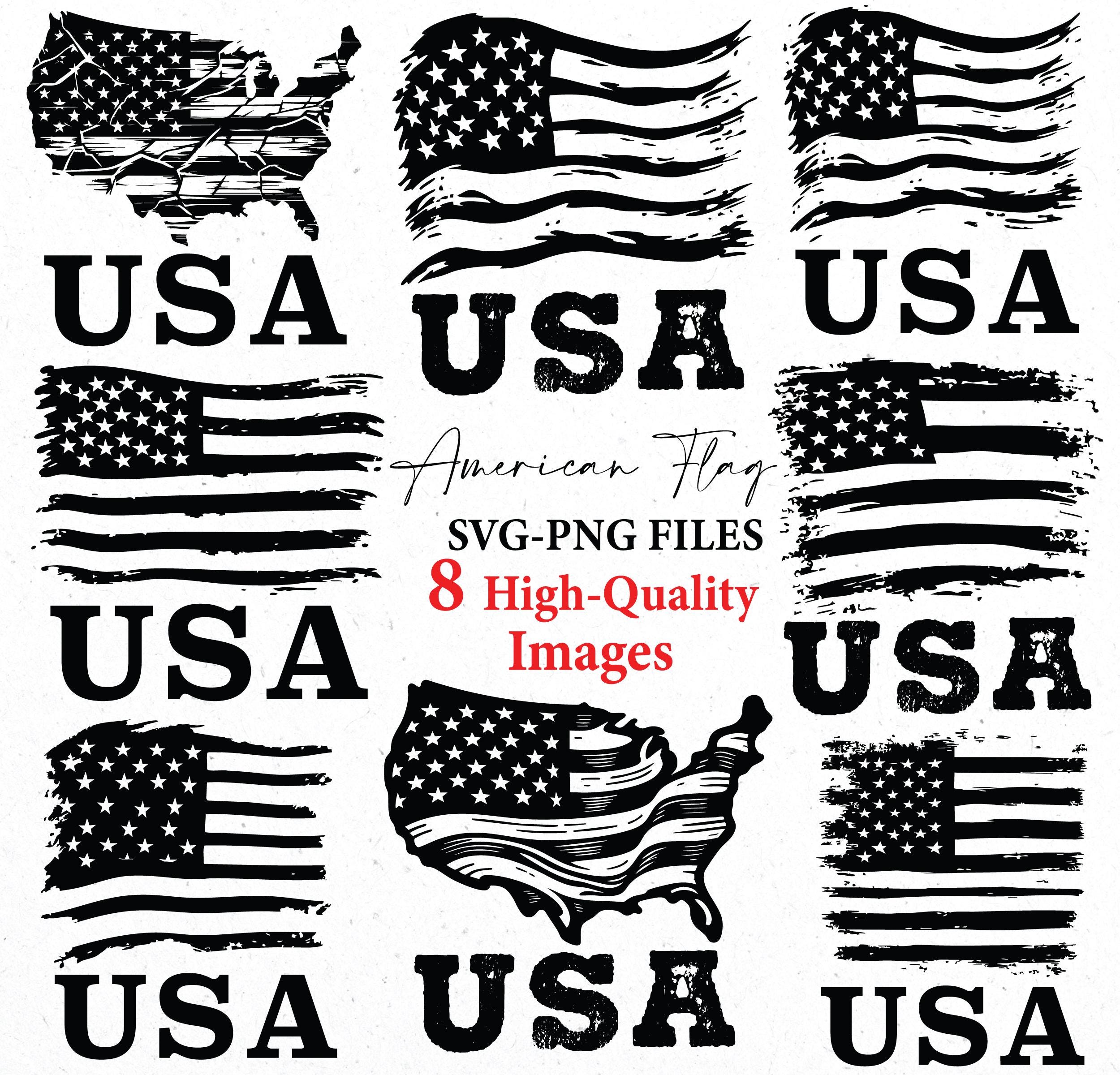 American Flag SVG, Distressed USA Flag, USA Flag Svg Bundle, United ...