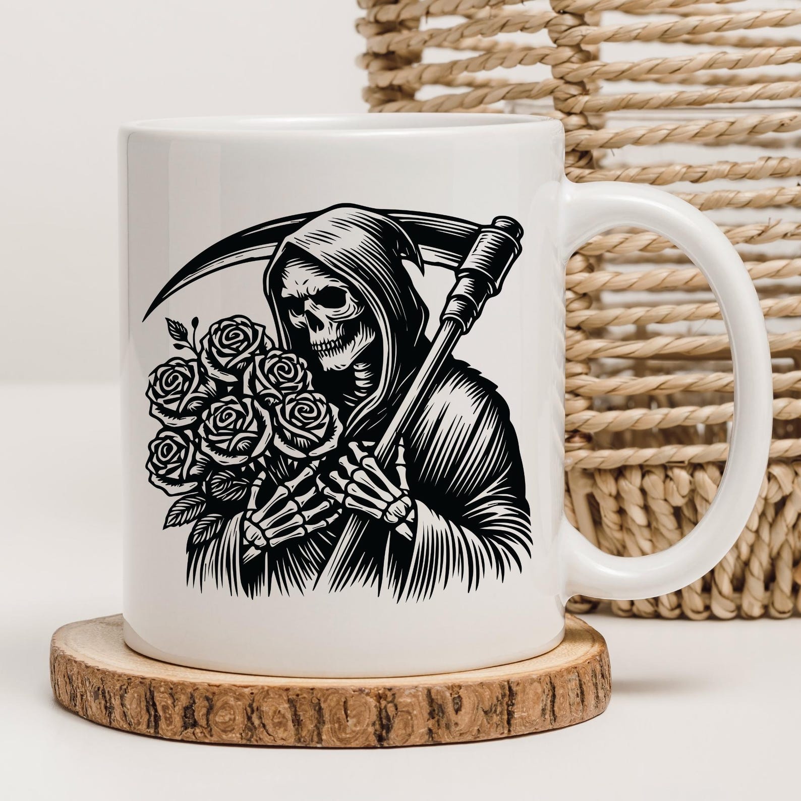 Grim Reaper Svg, Grim Reaper Bundle, Skeleton Svg, Gothic Svg, Skull ...