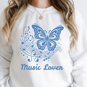 Butterfly, Music Note Svg, Elegant Butterfly With Music Notes ...