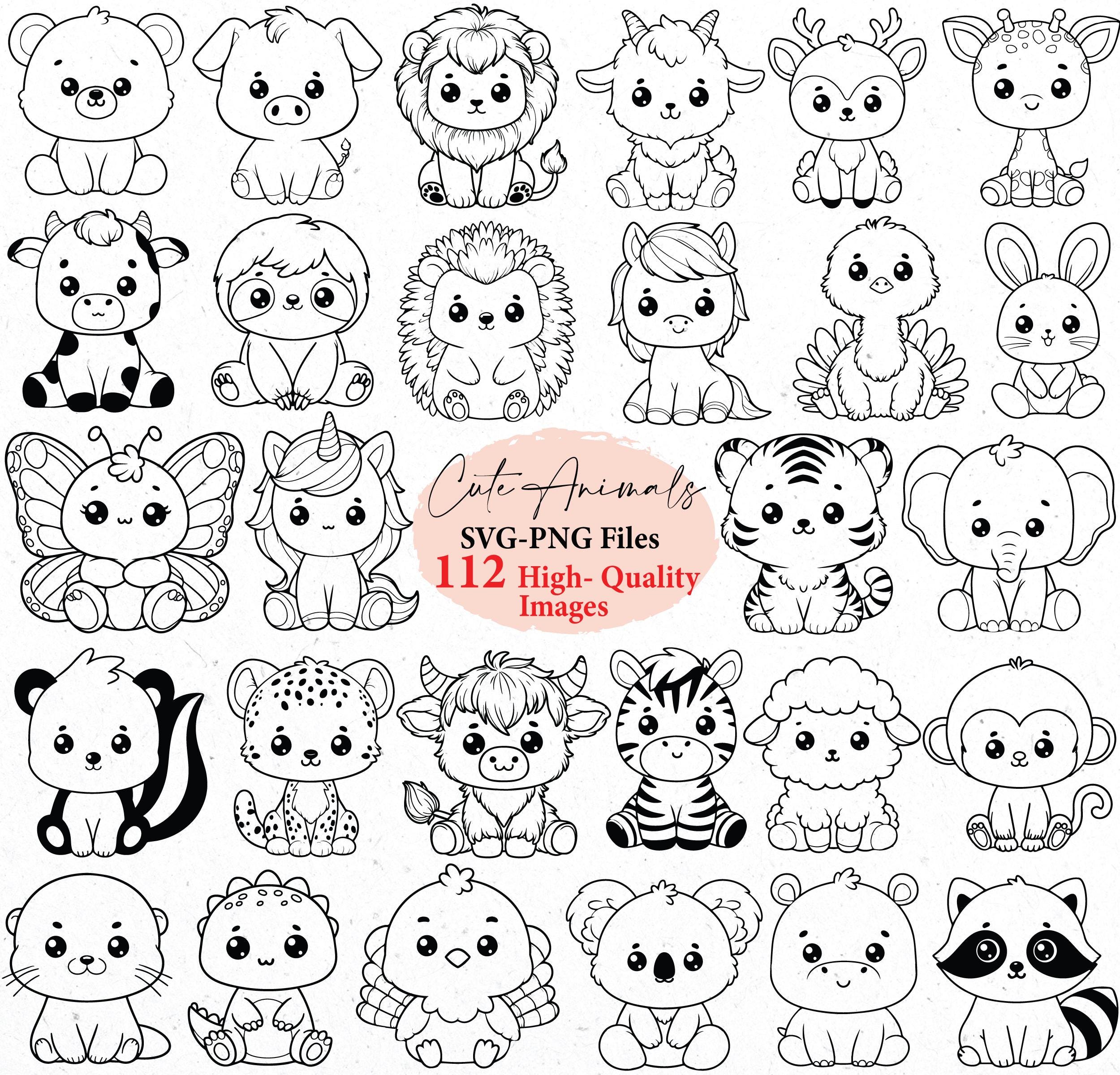 Cute Forest Animals, SVG Bundle, Safari SVG, Svg Cricut, Doodle, Safari ...