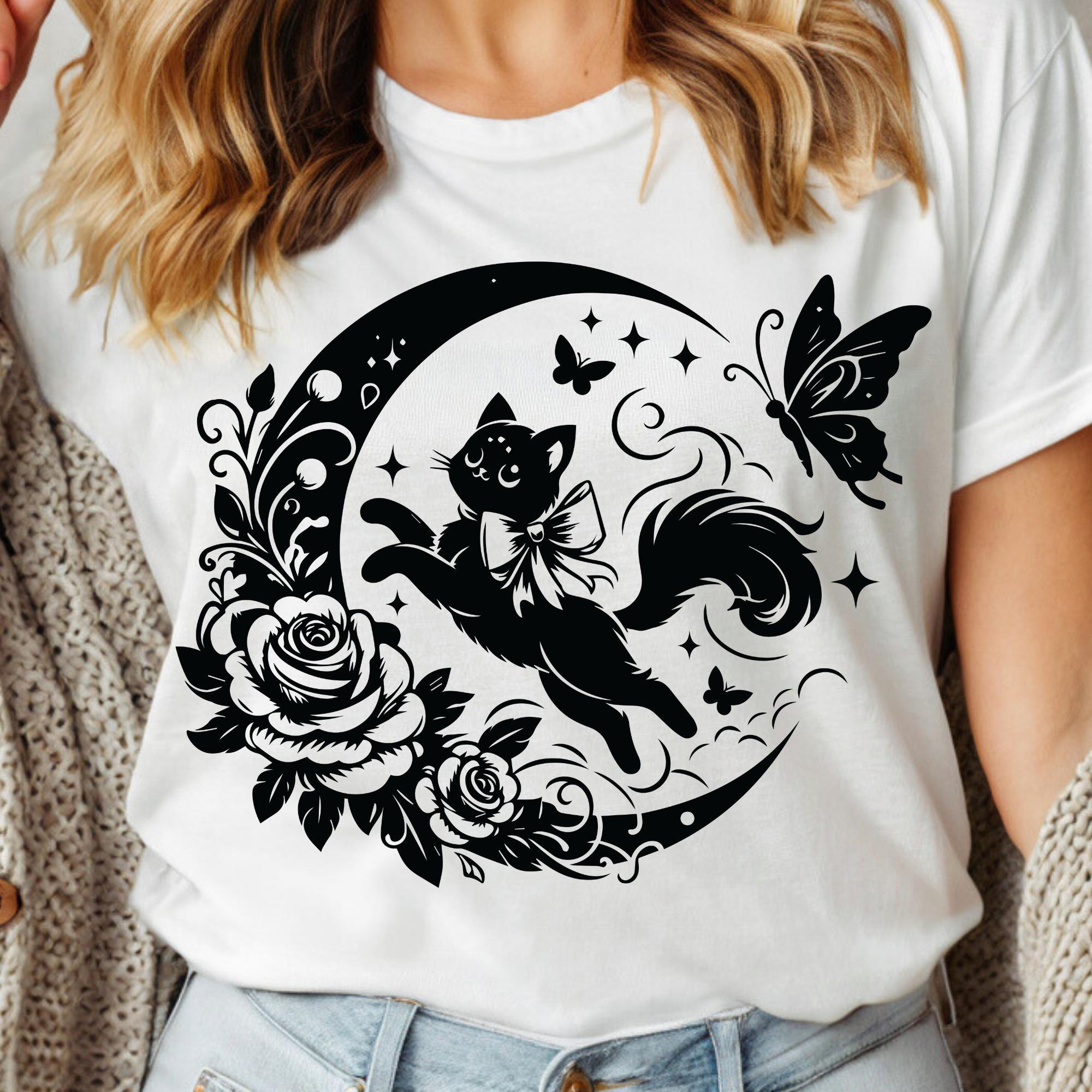 Cat, Magical Cat, Magical Svg, Mythical Svg, Shirt Design Svg, Cute Cat ...