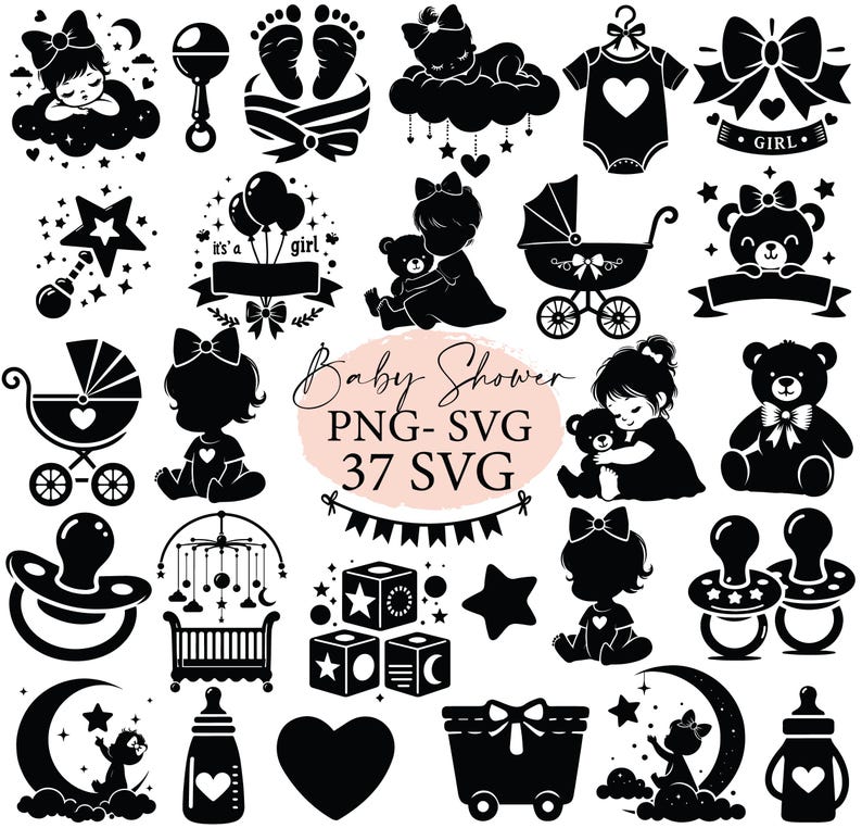 Baby Shower Svg, Baby Girl Svg, Nursery Svg, Baby Girl Png, Baby Png ...