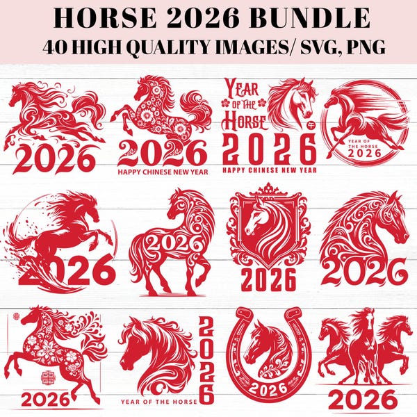 New Year Symbol Horse - Etsy UK