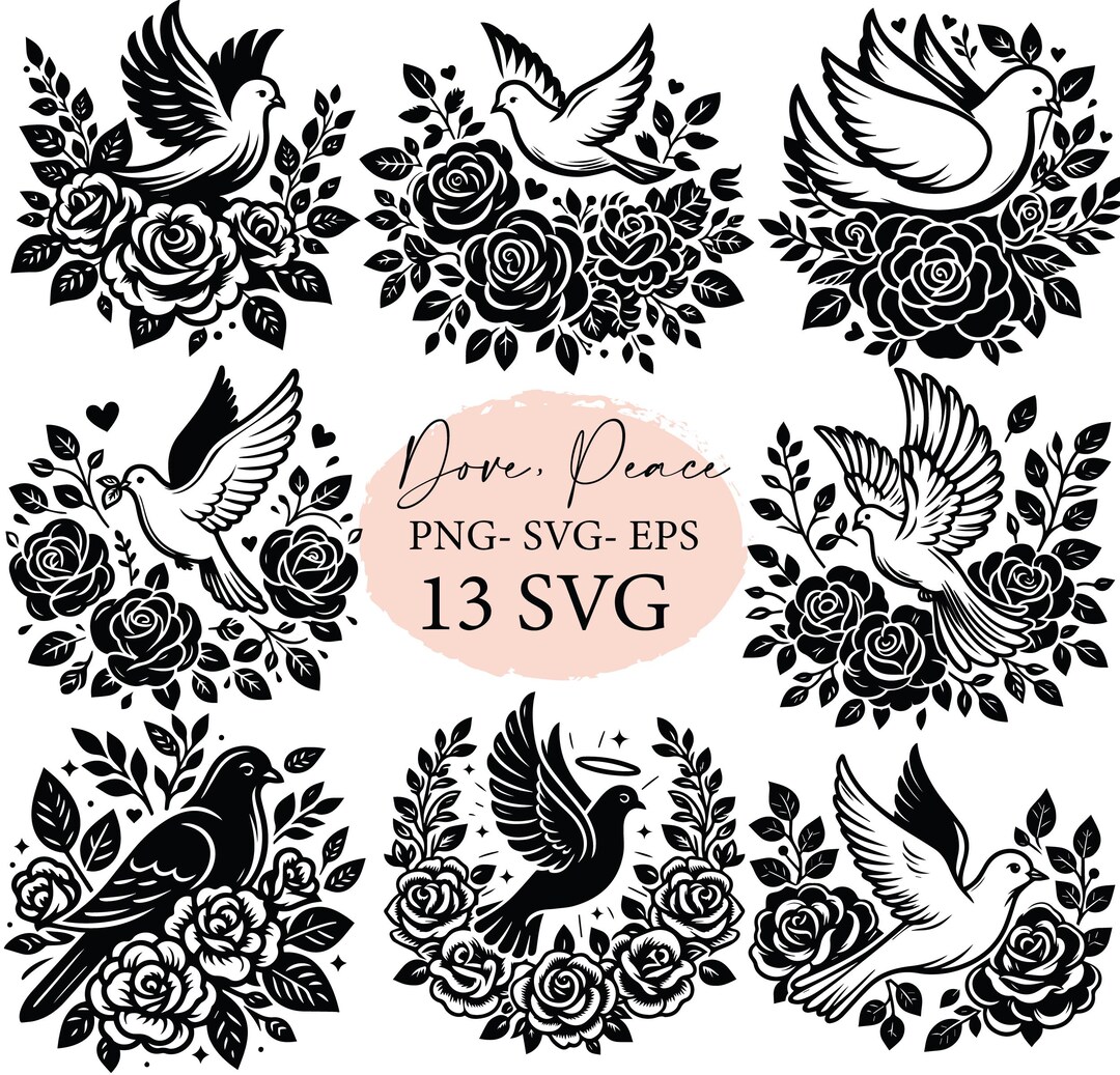 Dove, Dove Svg, Bird, Christian Svg, Religious, Religious Png, Love Svg ...