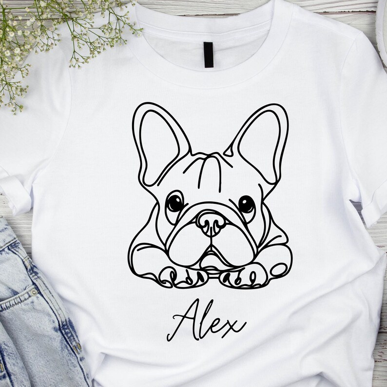 Frenchie Dog Svg, French Bulldog Outline Svg, Dog Svg, Frenchies, Dog ...