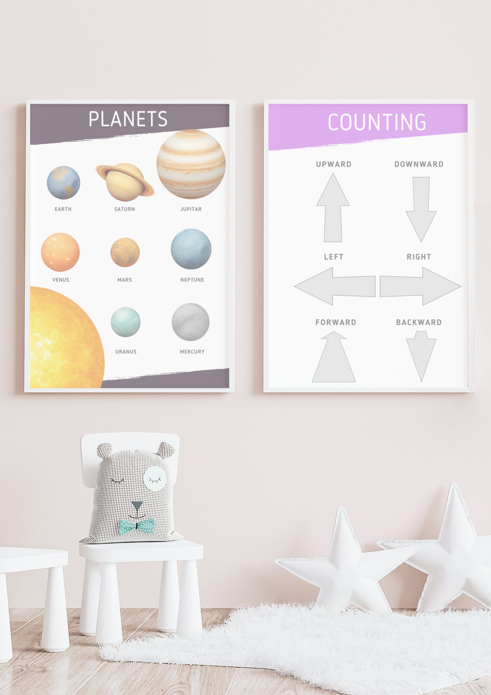 Set of 12 Educational Posters, Homeschool Learning, Preschool Decor ...