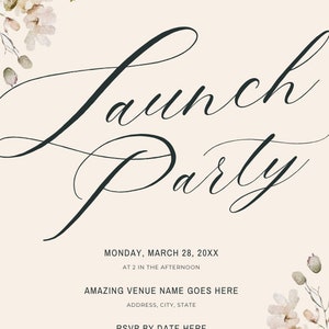 Launch Party Invite Template | Mixer Invite | Small Business Marketing ...