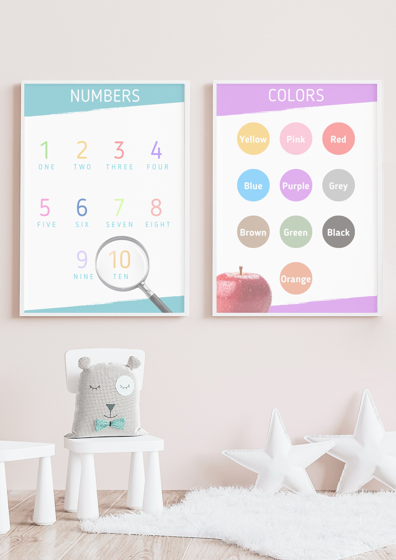 Set of 12 Educational Posters, Homeschool Learning, Preschool Decor ...