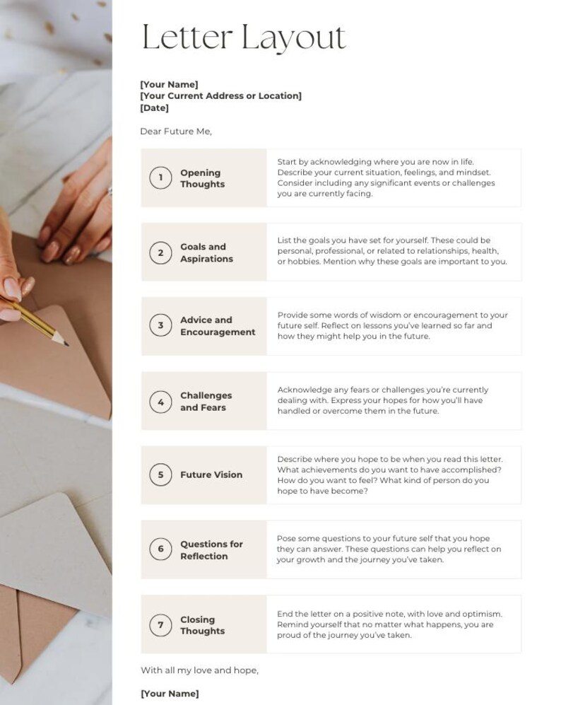 Love Letter to My Future Self, Addiction Recovery Worksheet, Self ...