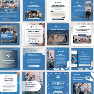 Nonprofit Social Media Post Templates Editable Non Profit Instagram ...