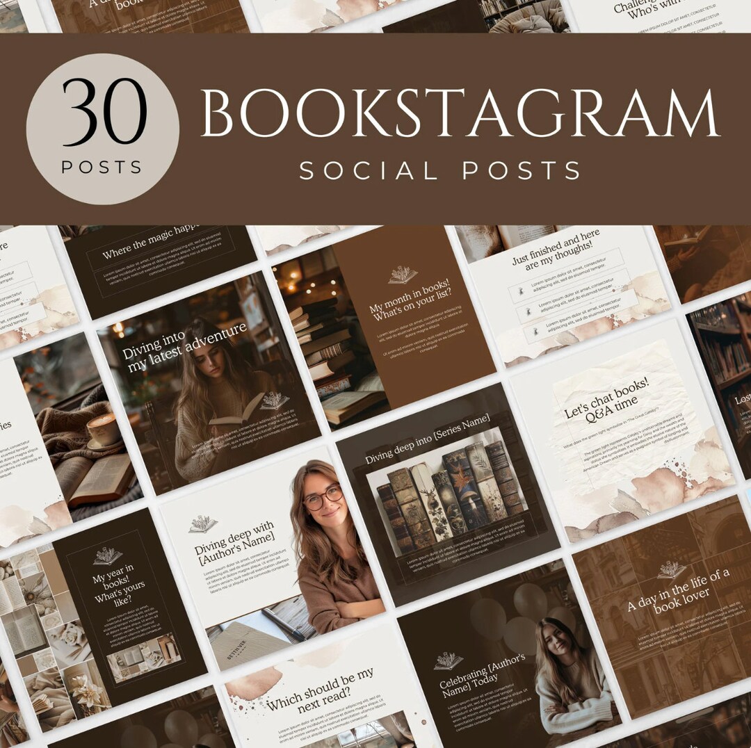 Bookstagram Posts Template Bookstagram Instagram Posts Templates ...