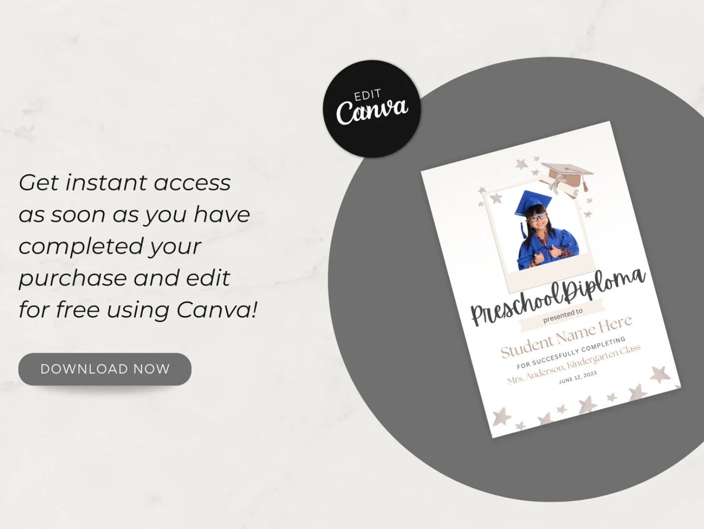 Printable Preschool Graduation Certificate Preschool Graduation Last ...