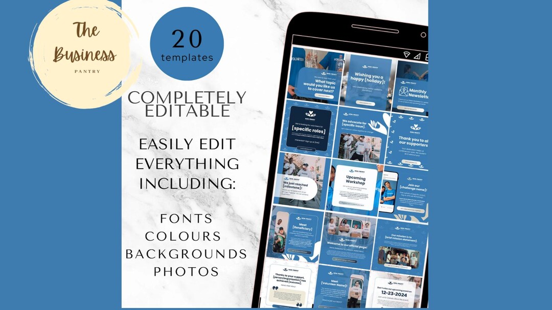 Nonprofit Social Media Post Templates Editable Non Profit Instagram ...