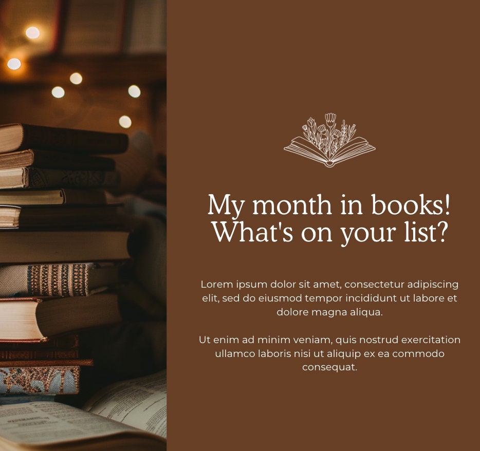 Bookstagram Posts Template Bookstagram Instagram Posts Templates ...