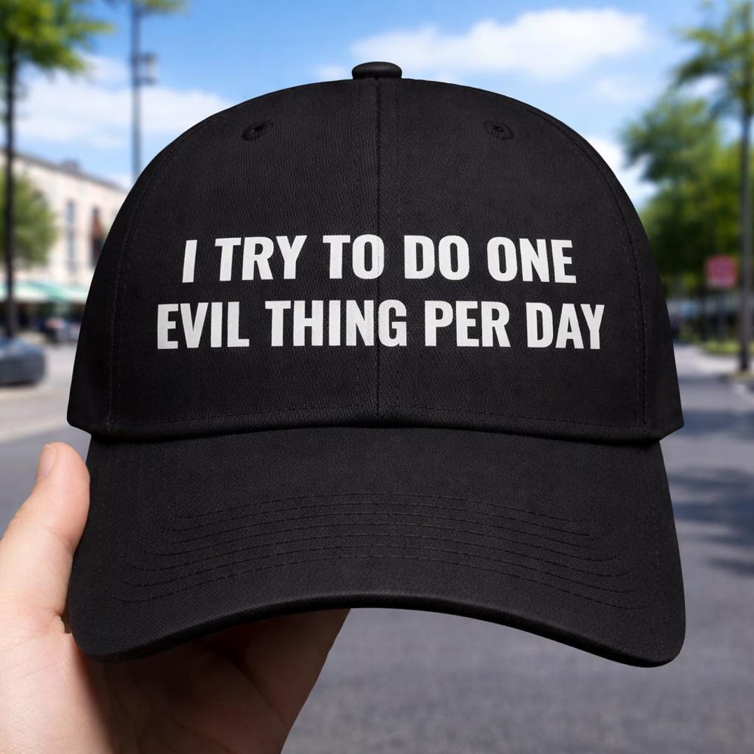 One Evil Thing Hat Cursed Ironic Hat Funny Meme Cap Viral Chaotic Hat ...