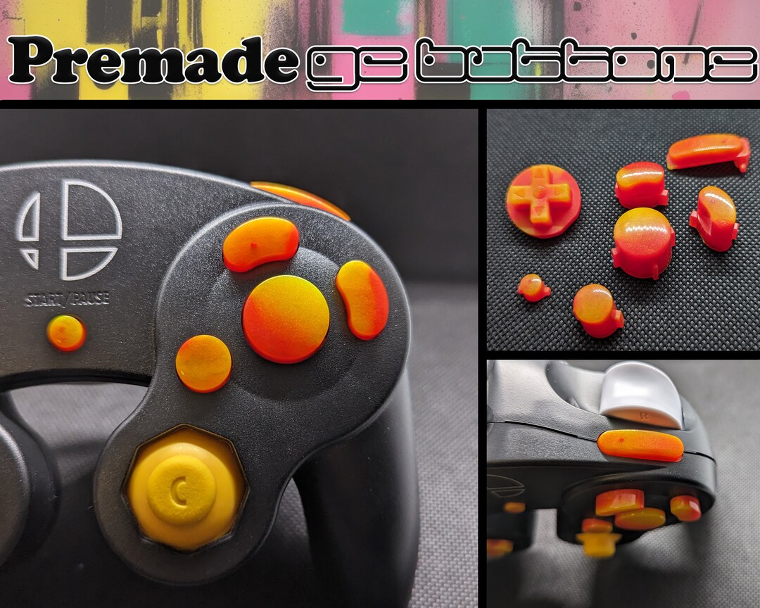 Premade Gamecube Buttons Bald ABXY Start Dpad Z - Etsy